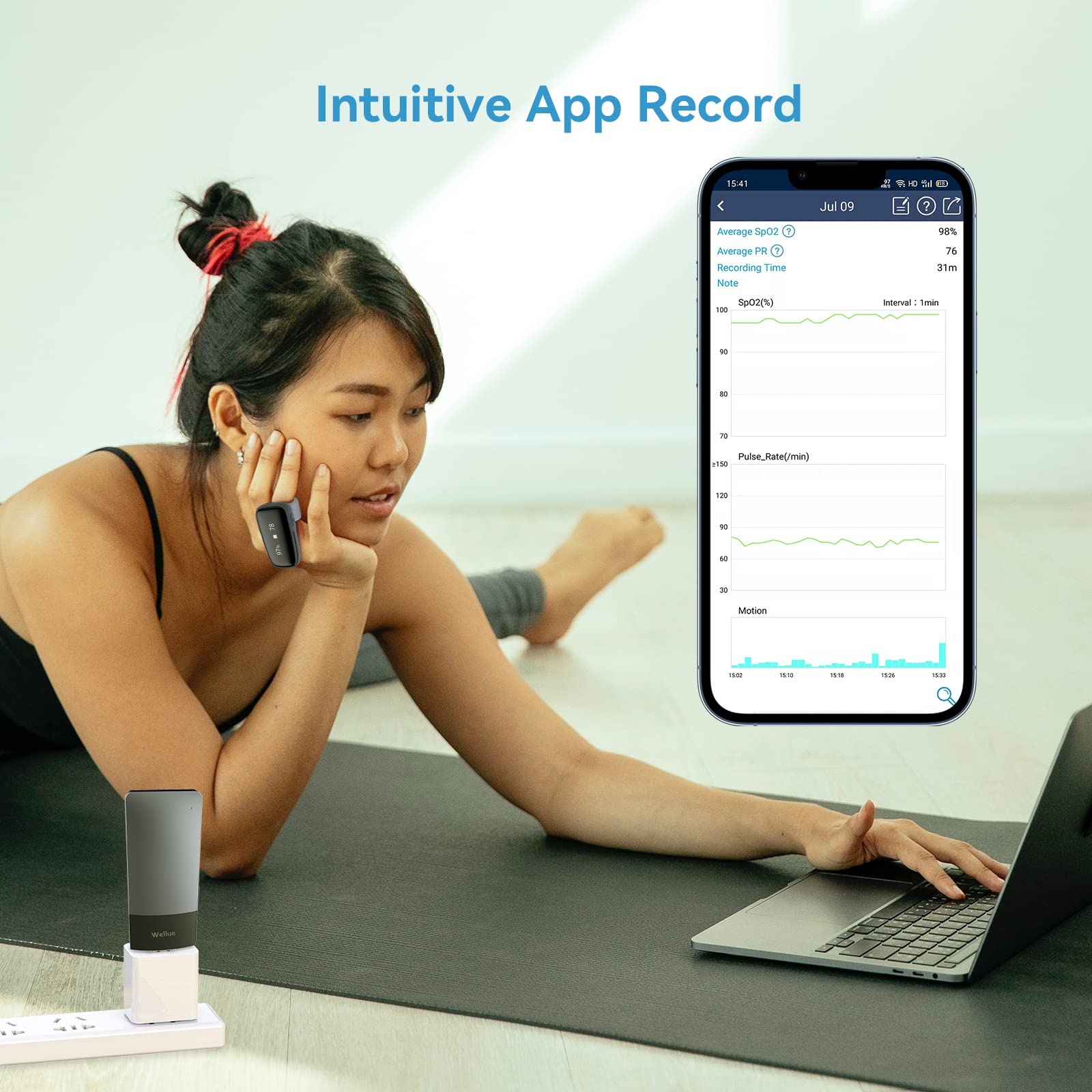 Mua Wellue Oxylink Pulse Oximeter, Rechargeable Blood Oxygen Monitor ...