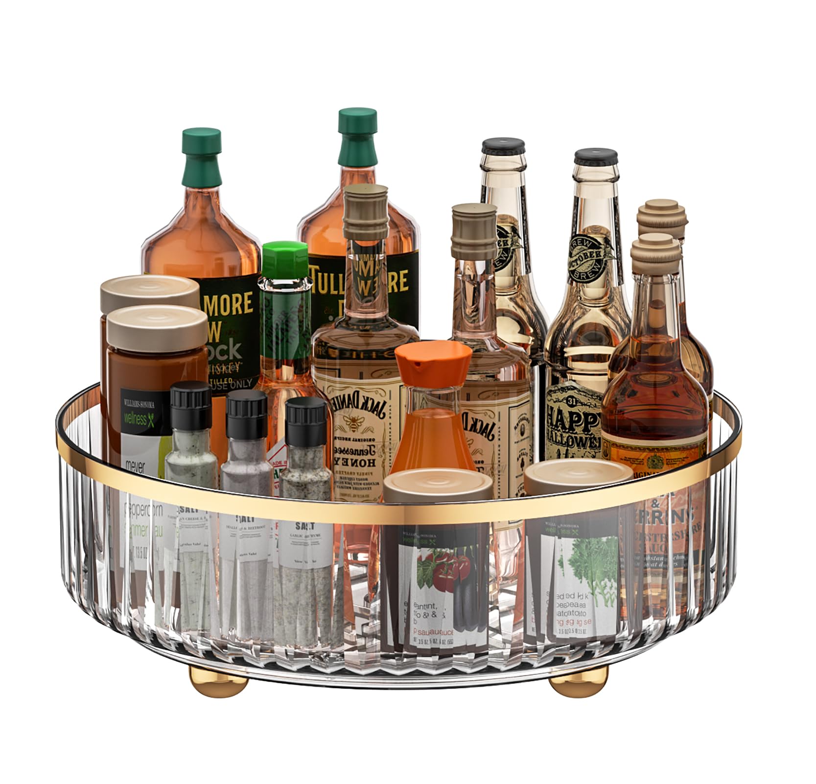 UEOE Clear Lazy Susan Pantry Organizers and Storage, 11” Turntable ...