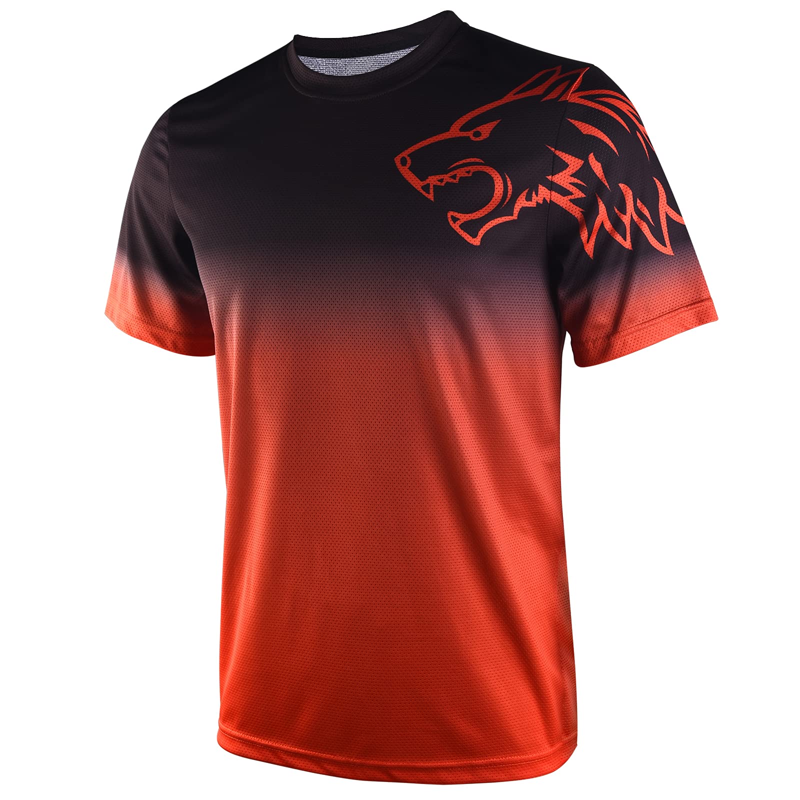 Wisdom Leaves Mens Mountain Bike Jersey Short Sleeve MTB Shirts Dyeing ...