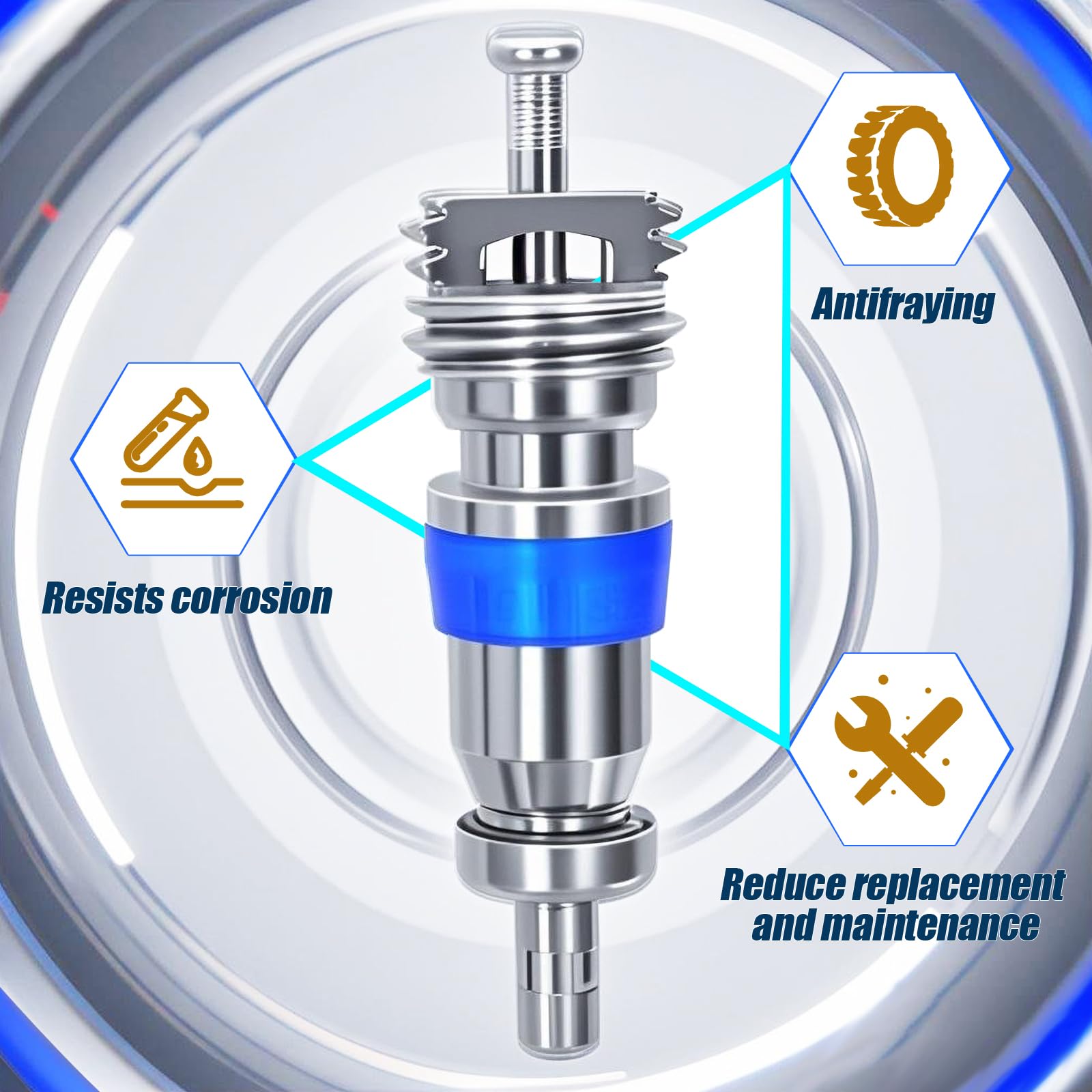 HVAC Schrader Valve Core For R32 R410A R22 Refrigerant, High Pressure ...