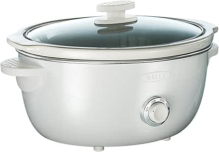 Amazon.com: BELLA 13660 Dots Collection Slow Cooker, 6-Quart, White ...