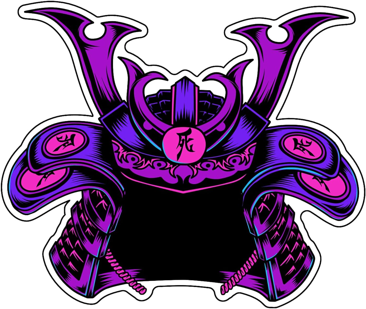 WickedGoodz Purple Samurai Vinyl Decal - Japanese Bumper Sticker - for ...