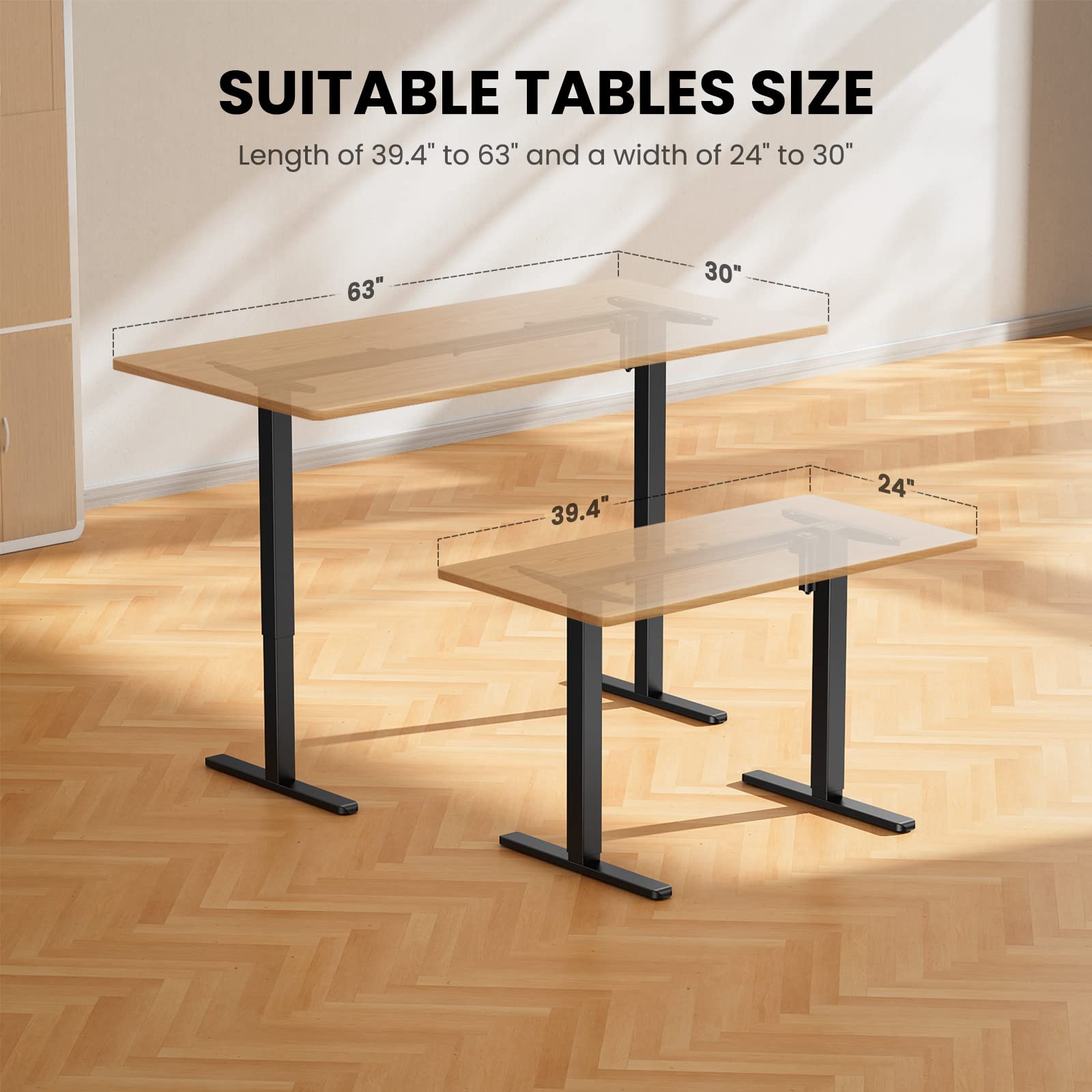 Mua Electric Stand up Desk Frame Height Adjustable Table Legs Sit Stand ...
