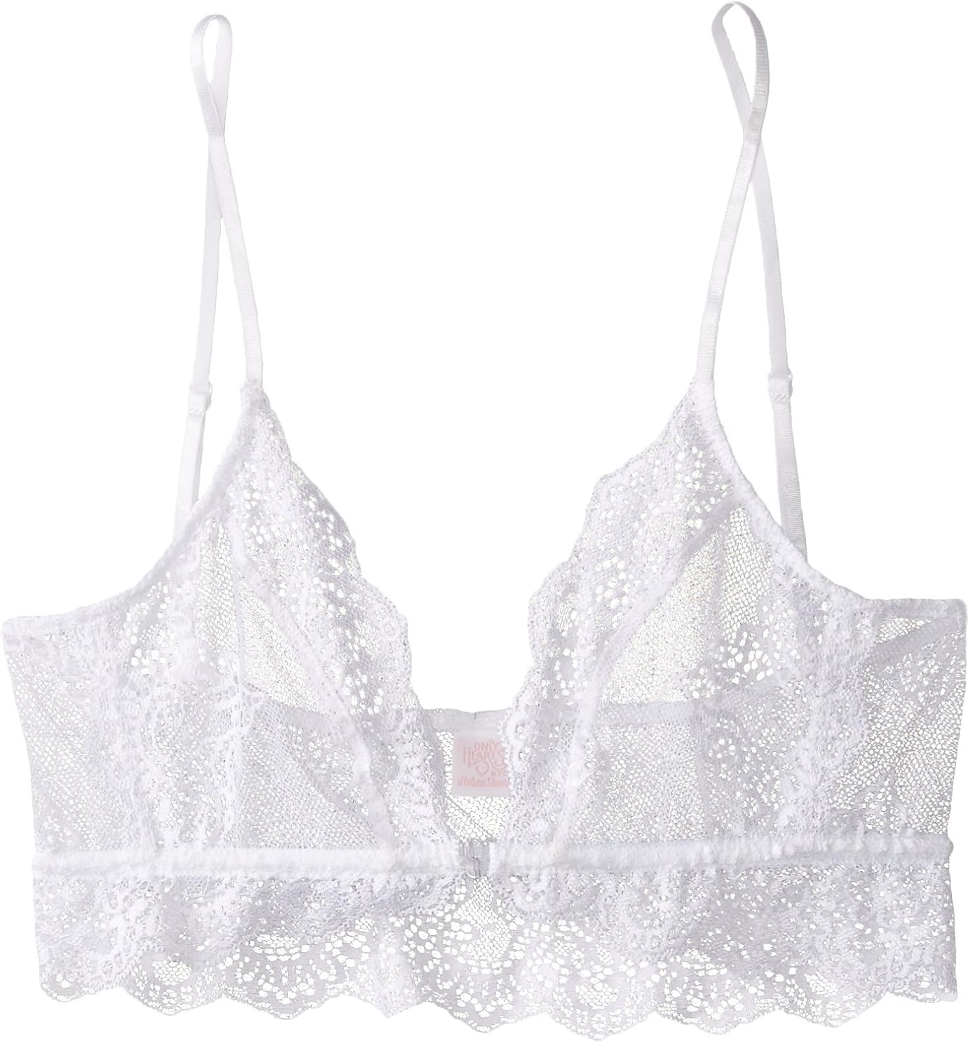 Only Hearts Women's So Fine with Lace Bralette, White, Large at Amazon ...