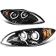 Amazon.com: Auto Dynasty Full LED C-Style Halo DRL Projector Headlights ...
