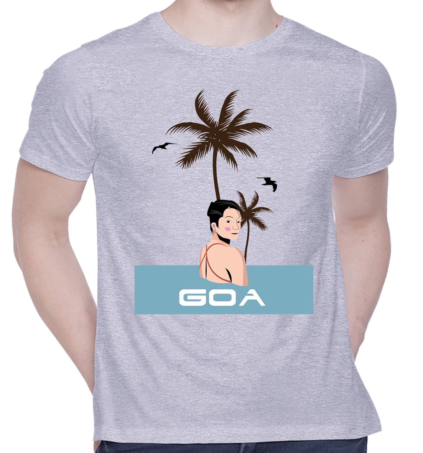 CreativiT Graphic Printed T-Shirt for Unisex goa Tshirt | Casual Half ...