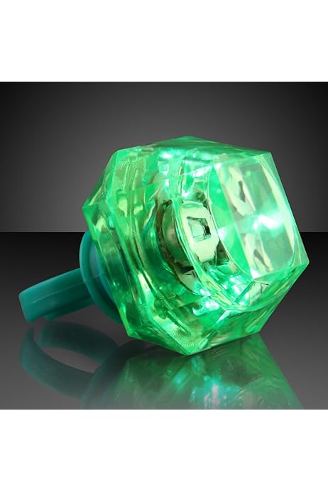 FlashingBlinkyLights Purple Huge Gem Light Up LED Rings (Set Of 24 ...