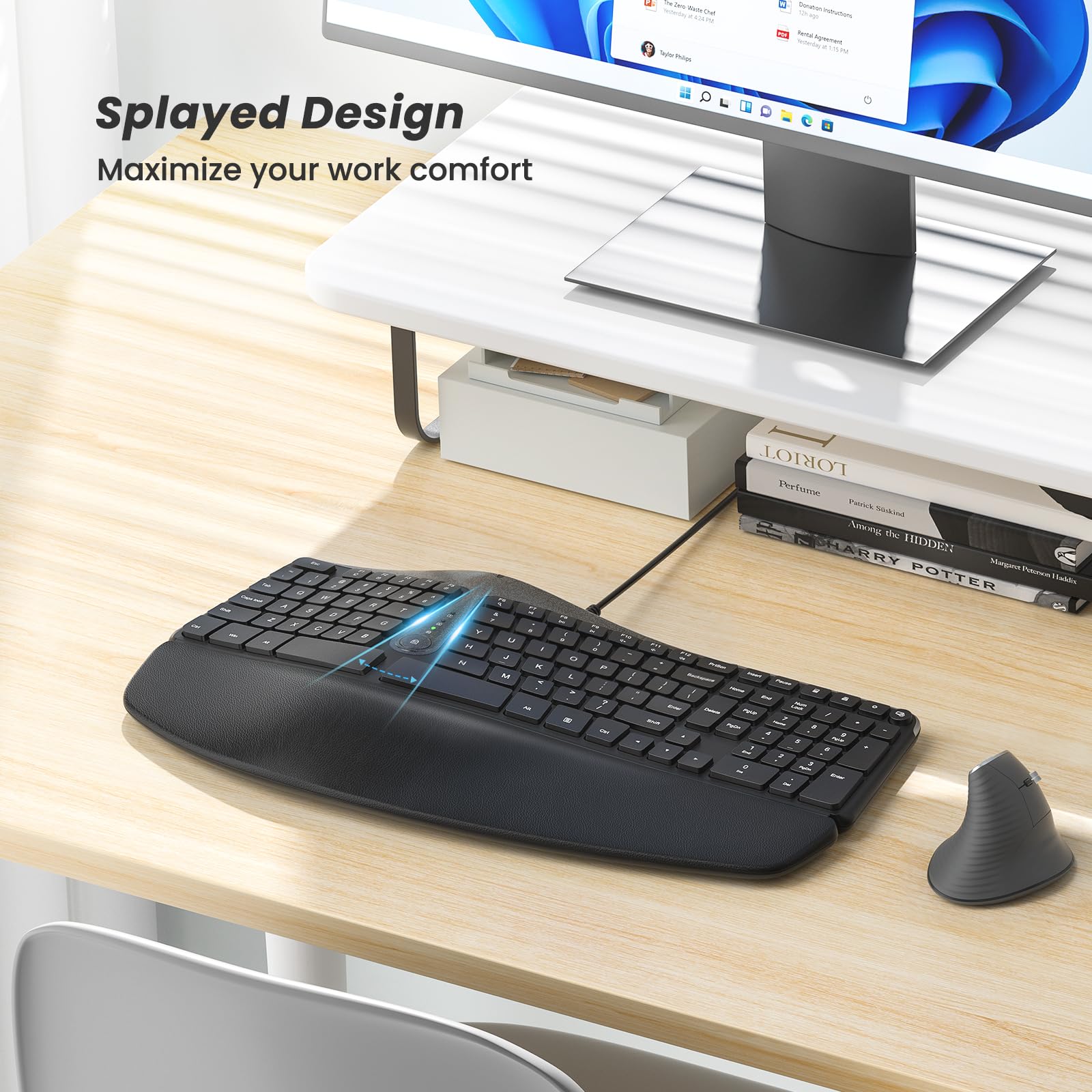 Mua Nulea Ergonomic Keyboard, Wired Split Keyboard with Pillowed Wrist ...