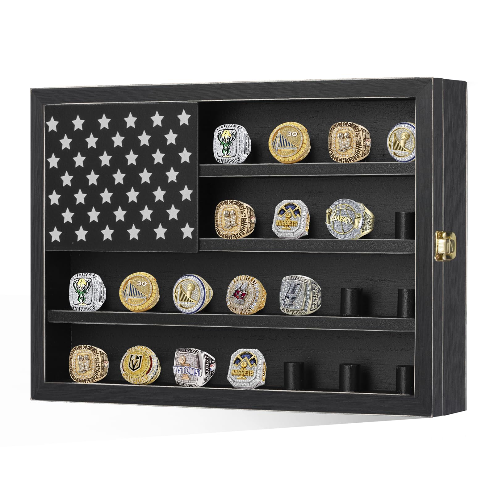 Sports Ring Display Case 11"x15", Commemorative Storage Box HD Acrylic ...