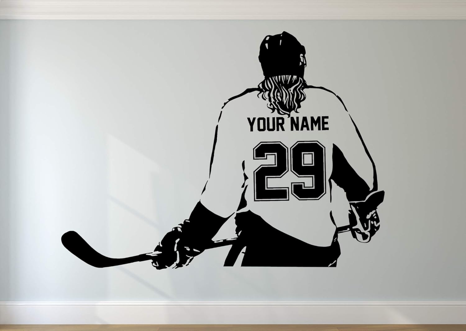 Amazon.com: Personalized Hockey Girl Wall Decal - Choose your NAME ...