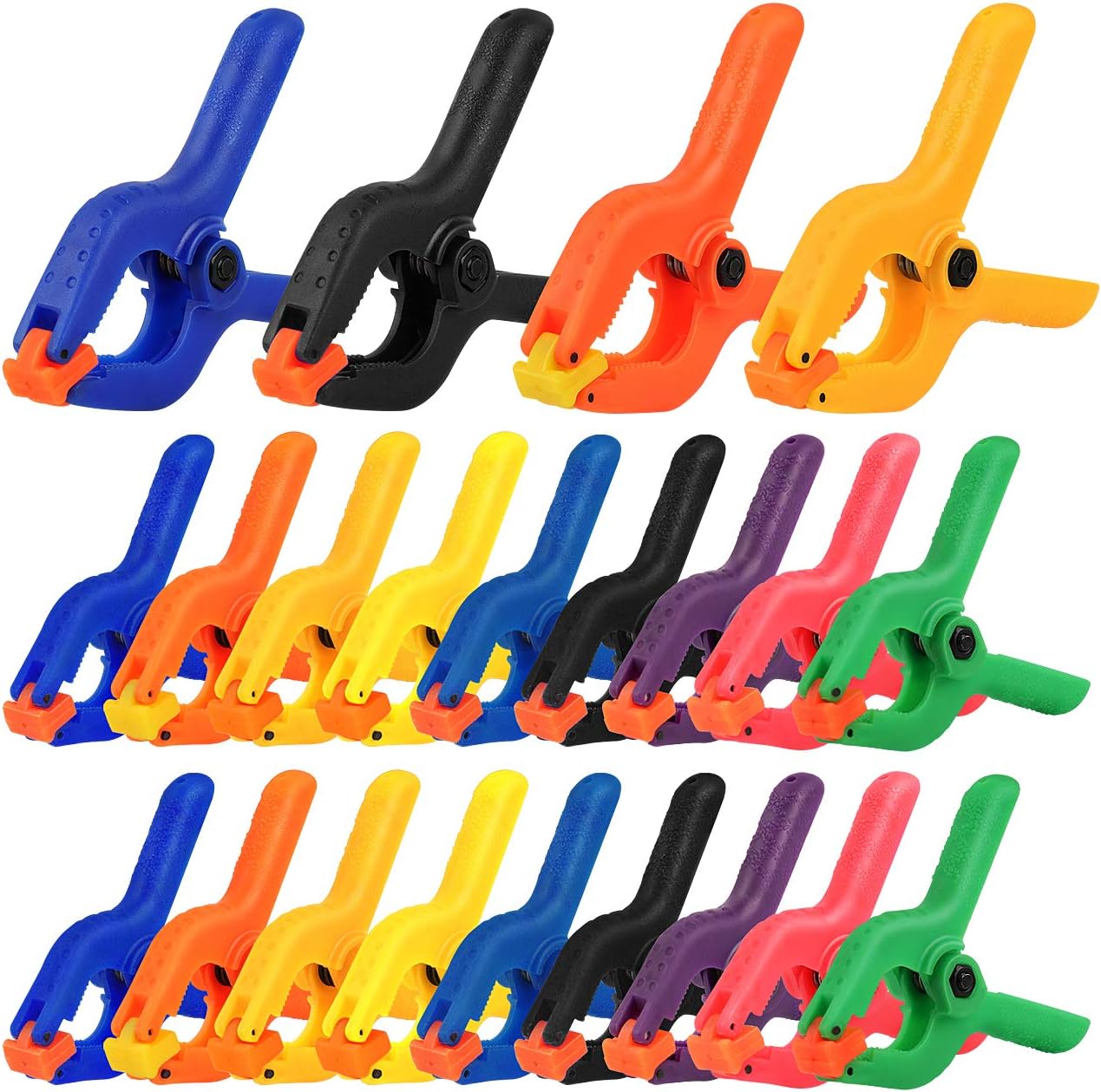 MAXPOWER 22-Pieces Spring Clamps, 2-inch Clamps x 18 PCS, 3-inch Clamps ...