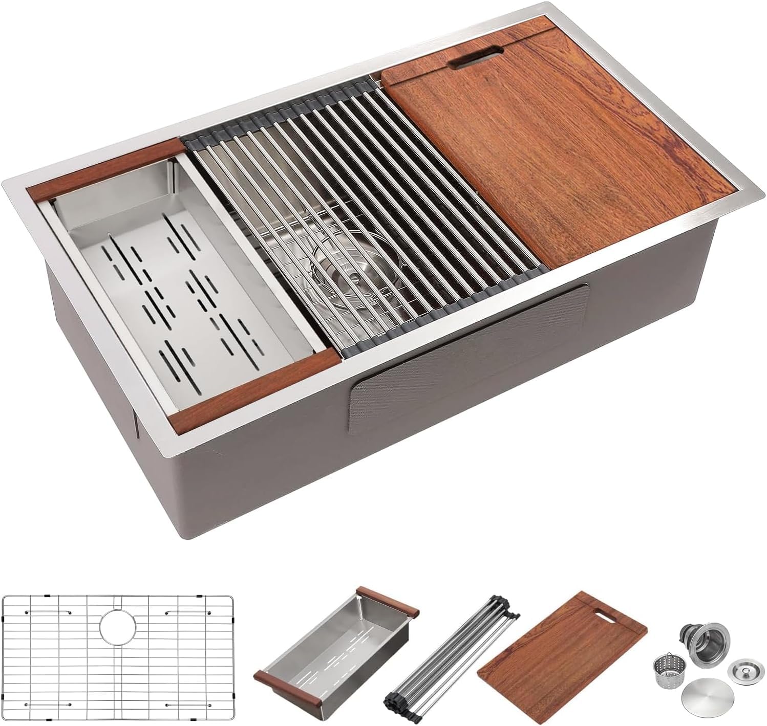 33x22 Drop In Kitchen Sink Kitead 33x19 Drop In Kitchen Sink With ...