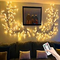 Amazon.com: Willow Vine Lights with Remote for Wall: 7.5ft LED Enchanted Vines Light DIY White ...