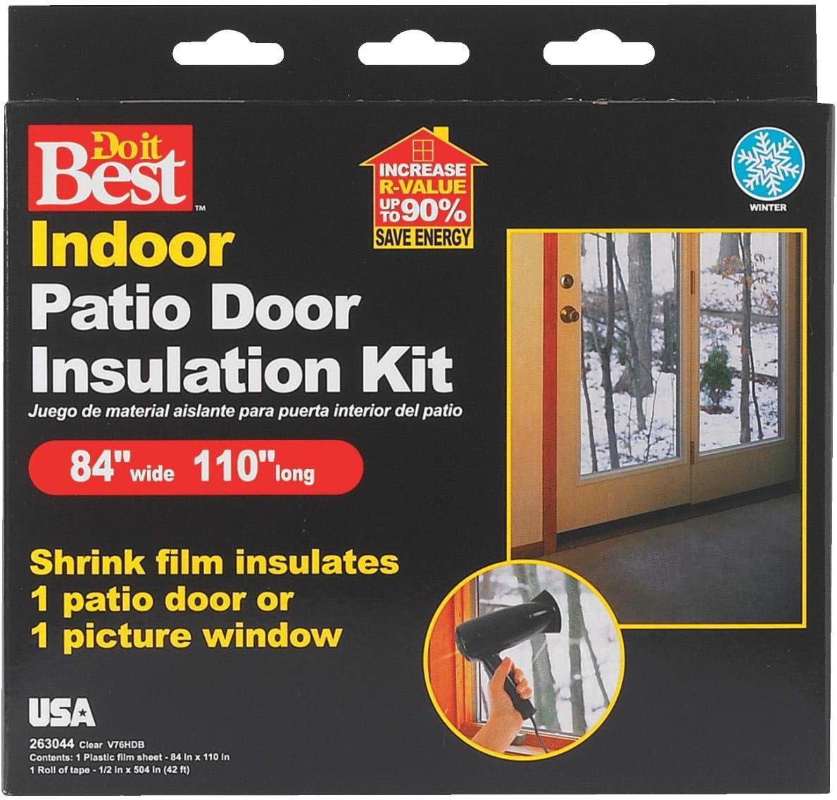 Thermwell V76HDB Indoor Patio Door Insulation Kit - - Amazon.com