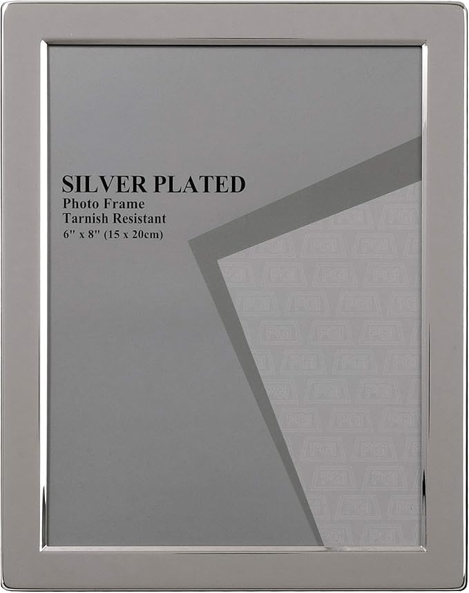 Evergreen Tarnish Resistant Silver Plated Narrow Edge Single Photo ...