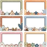 Amazon.com: Whaline 135Pcs Boho Smile Face Name Tag Stickers 9 Designs ...