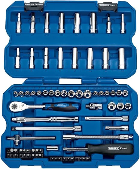 Draper Expert 02350 75-Piece 1/4-Inch Square Drive Metric/Imperial ...