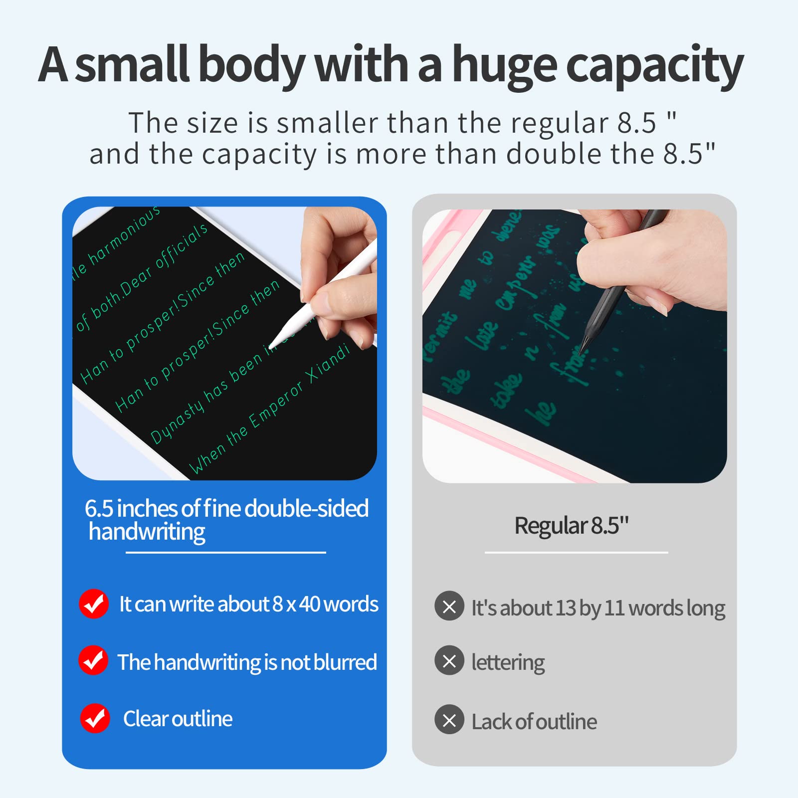 Mua Mini LCD Writing Tablet, 6.5in Double Display Erasable Reusable ...