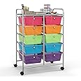 Amazon.com: Giantex 10 Drawers Rolling Cart, Classroom Organizers ...