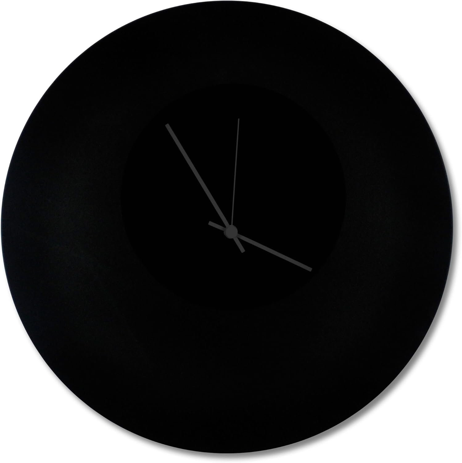 Amazon.com: Minimalist Black Clock 'Blackout Black Circle Clock ...