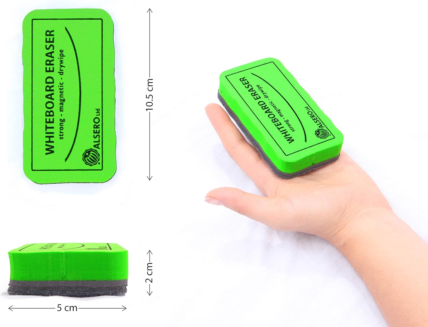 5 Pack – Magnetic Whiteboard Erasers – Small Size White Board Wipers ...