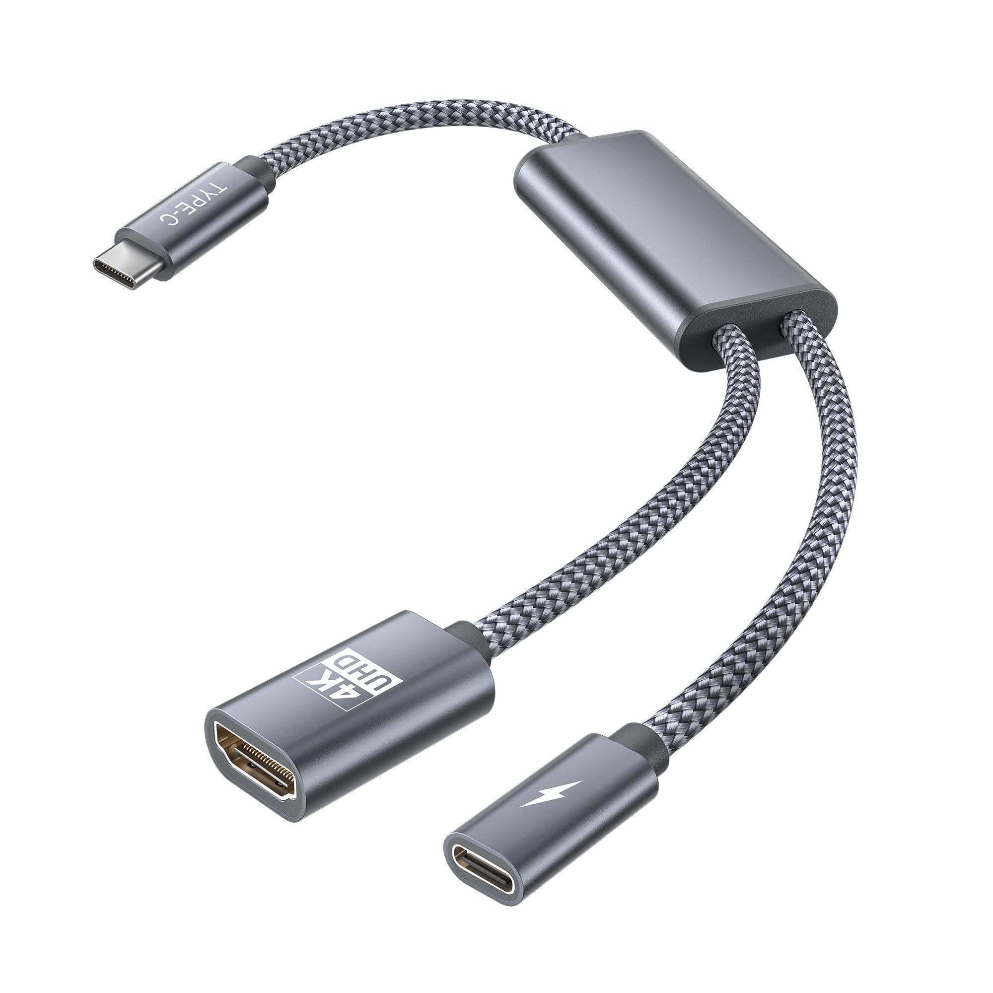 Basesailor USB C to HDMI Adapter with 100W PD Charger Port,2-in-1 Type ...
