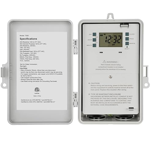 Suraielec Pool Timer, 7-Day Digital Pool Pump Timer Switch, 120, 240 ...