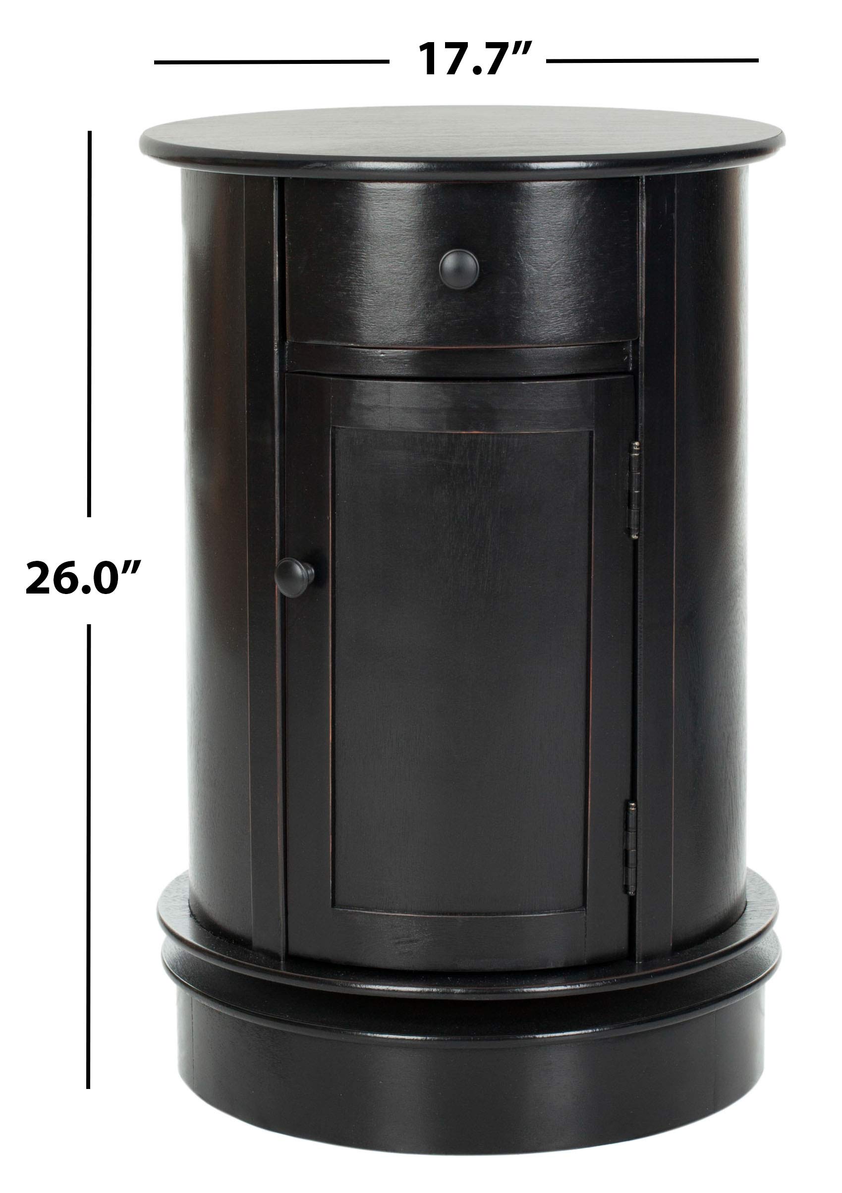 Safavieh American Homes Collection Tabitha Distressed Black Oval Swivel ...