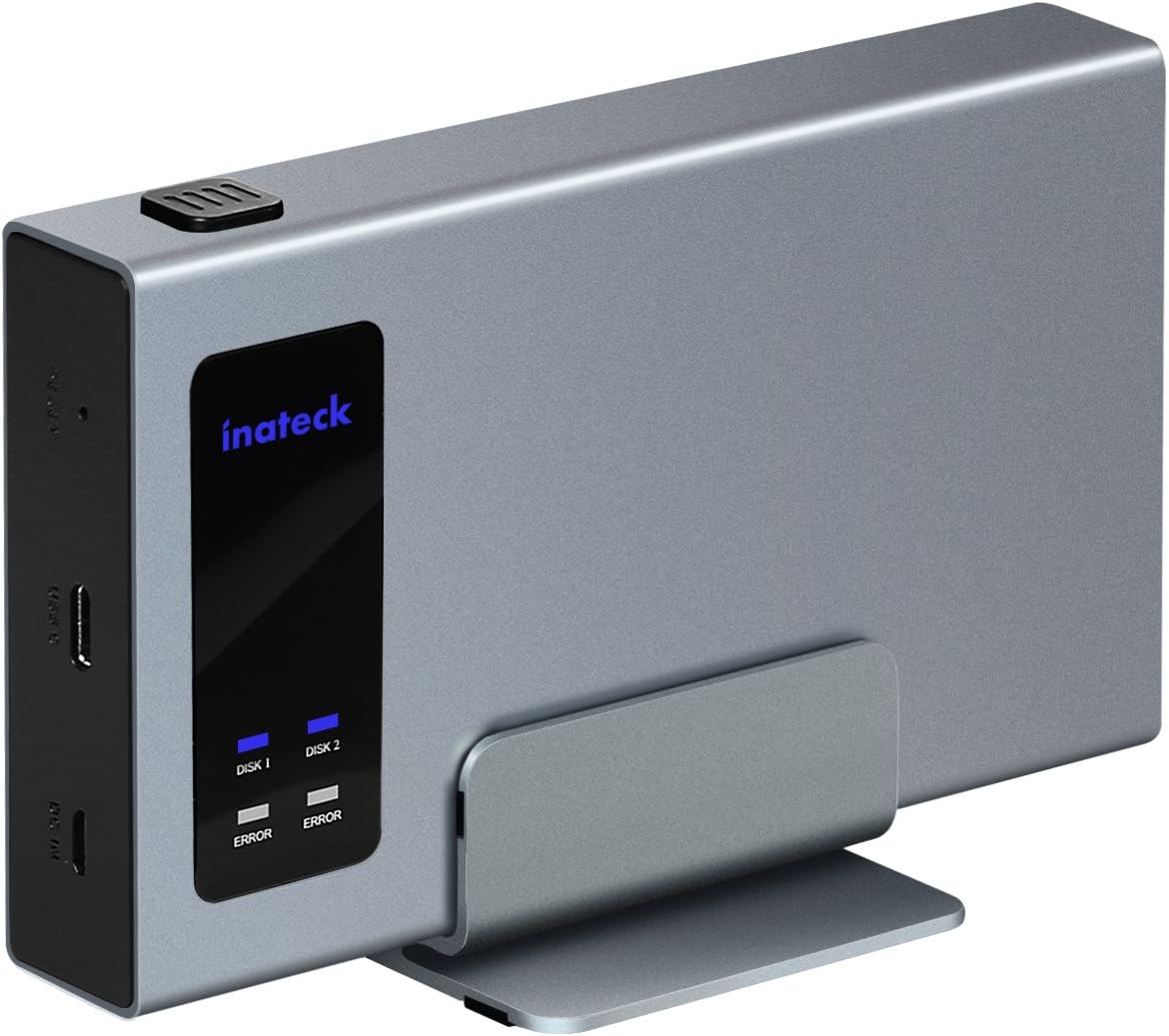 Inateck Custodia Raid Case Esterna per Hard Disk Disco Rigido USB-C ...