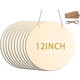 Amazon.com: 12 Inch Wood Circles for Crafts, 10Pcs Unfinished Wood ...
