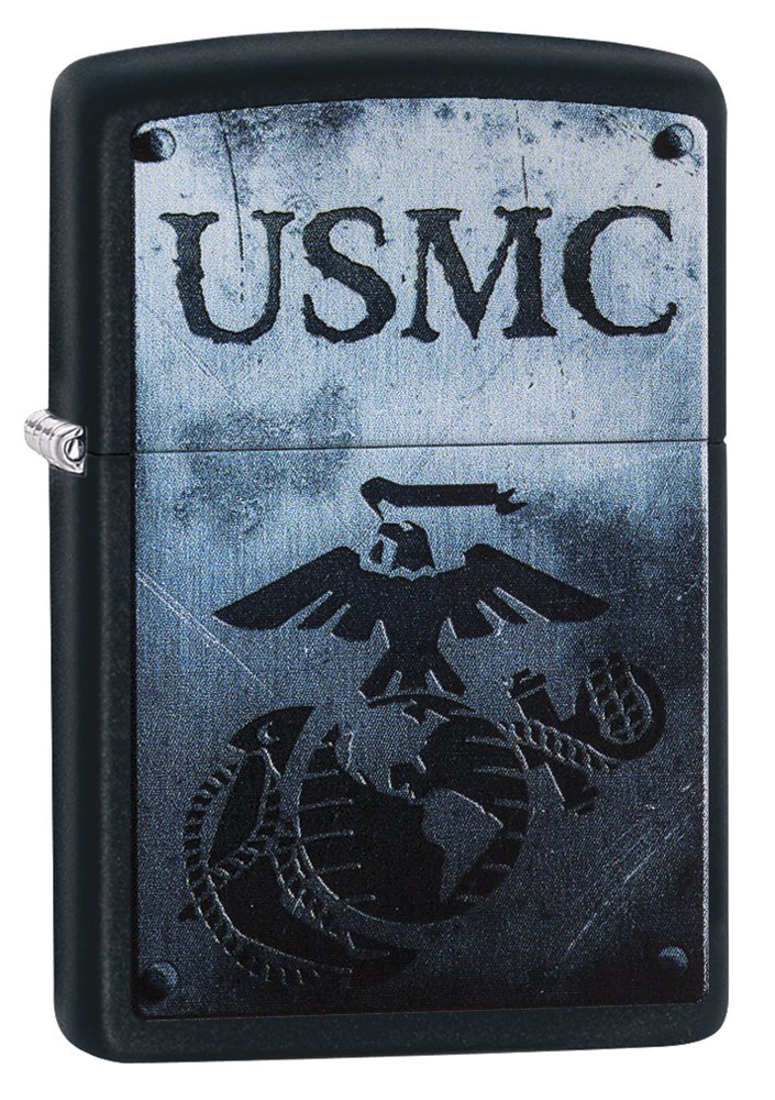 Amazon.com: US Marine Military WWII Series Zippo Lighter Semper Fi ...