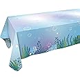 Amazon.com: 9x5ft Fabric Under The Sea Tablecloth Little Mermaid Table ...