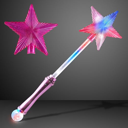 Amazon.com: FlashingBlinkyLights Light Up Pink Super Star Princess LED ...