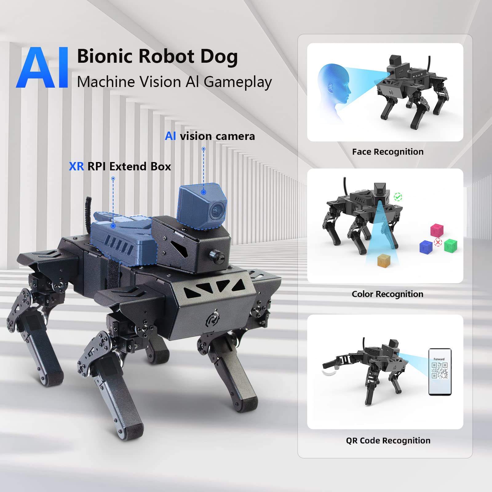 Mua Robot Dog Kit for Raspberry Pi 4GB, AI Visual Recognition Interaction Smart Robot Python ...