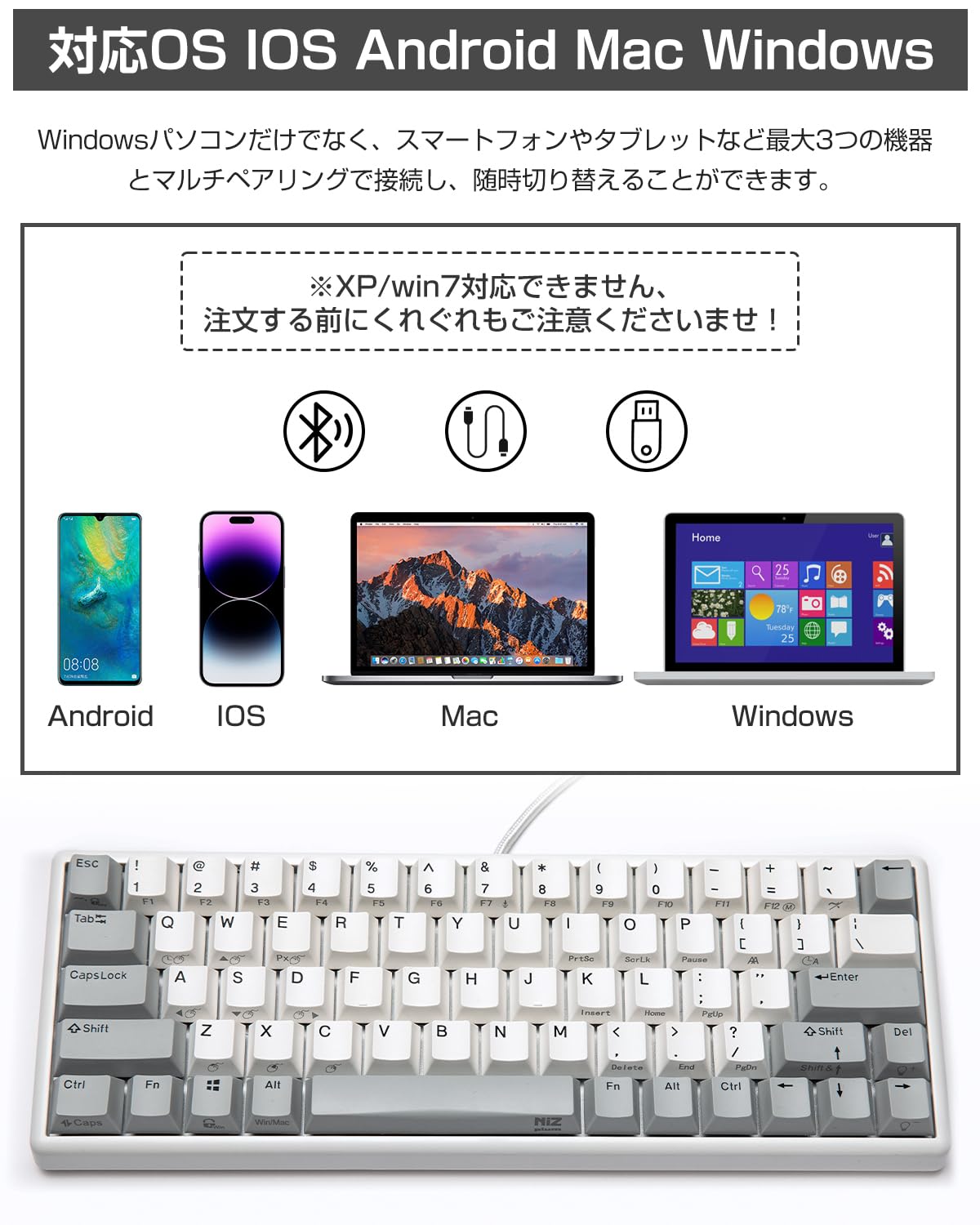 Mua NiZ Keyboard, Atom66-1M, Mini Size, 66 Keys, USB Type-C Wired ...