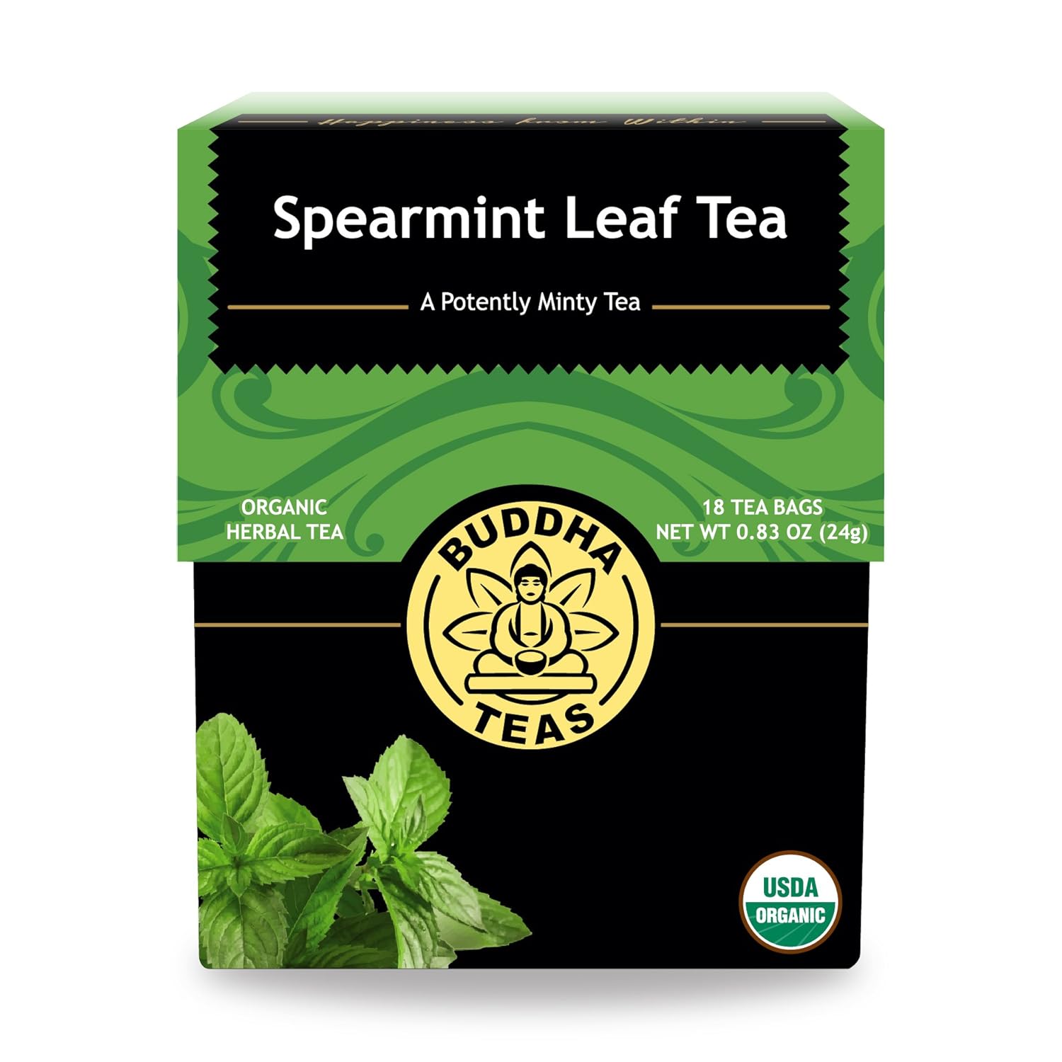 Amazon.com : Buddha Teas Organic Spearmint Tea | 18 Bleach-Free Tea ...