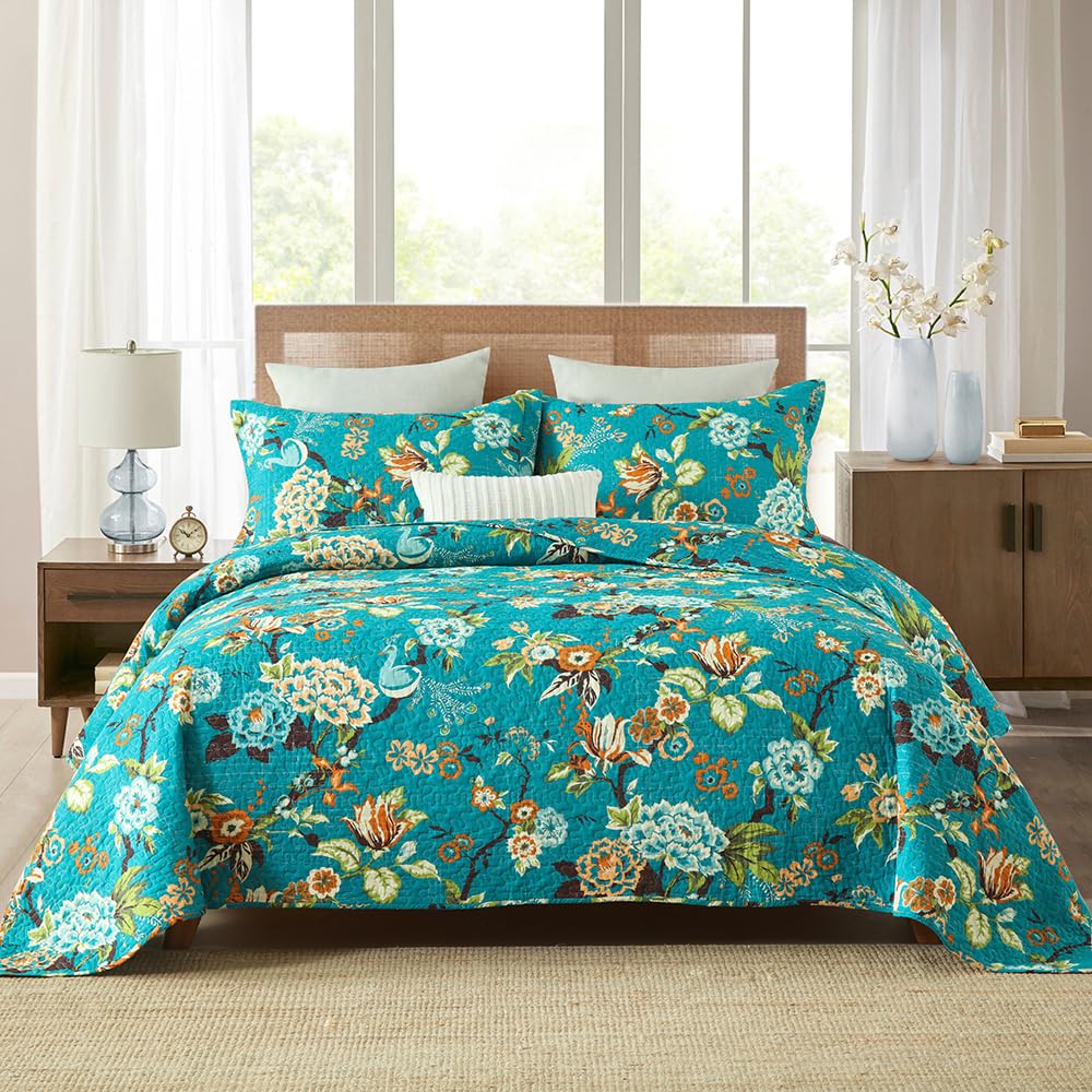 ENASAL Cotton Bedspread Quilt Sets Reversible Bedding Coverlet Sets ...