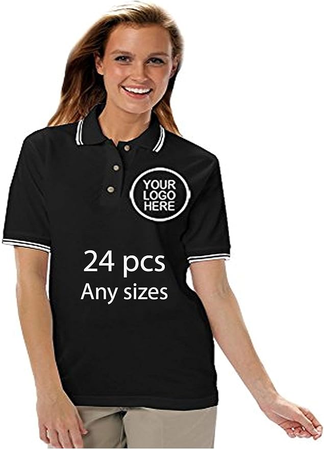 Blue Generation 24 Pieces Custom Logo Embroidered BG6205 Ladies ...