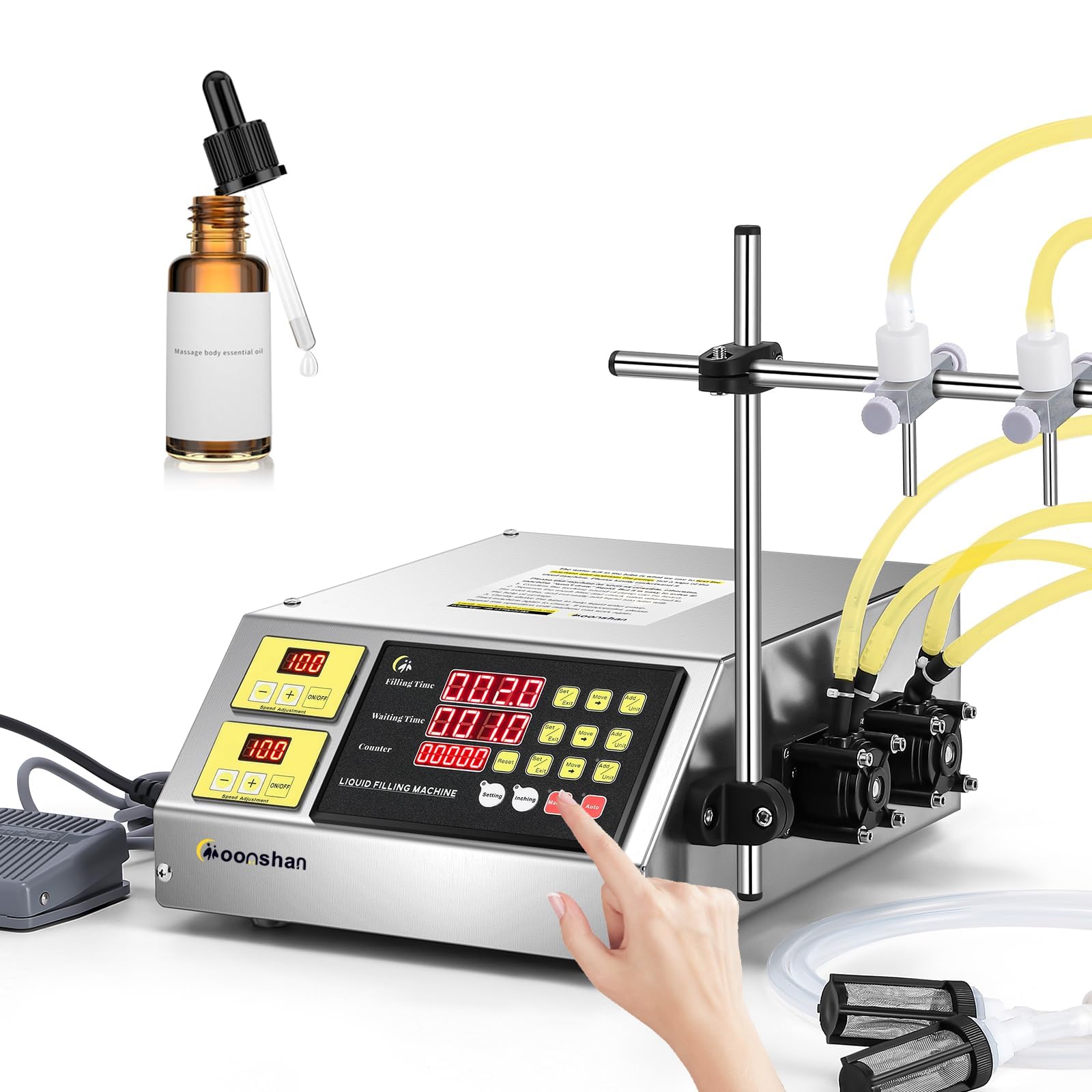 Moonshan Liquid Filling Machine 22 oz/min Peristaltic Pump Bottle ...