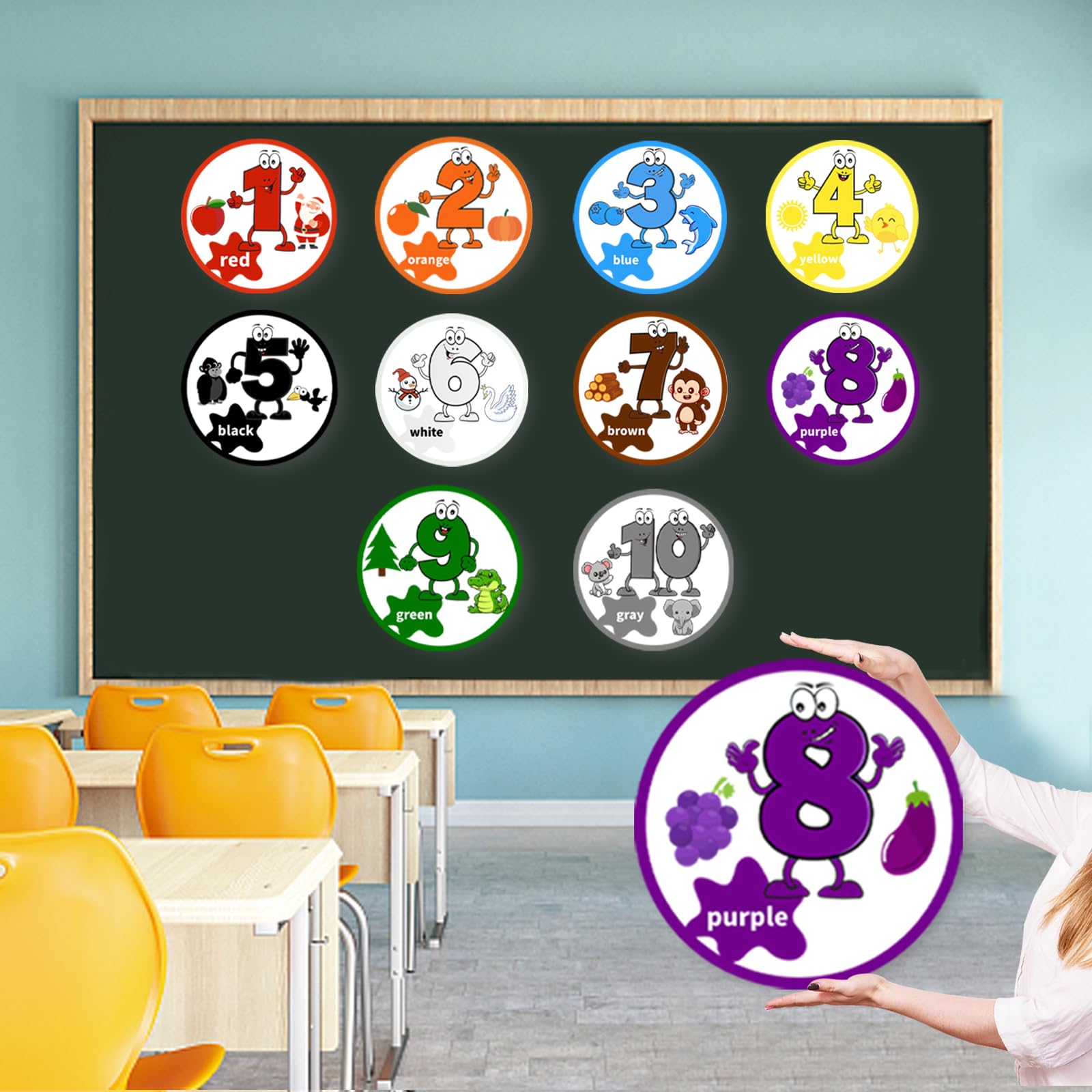 Preschool Posters Classroom Decorations Color Posters Decor with ...