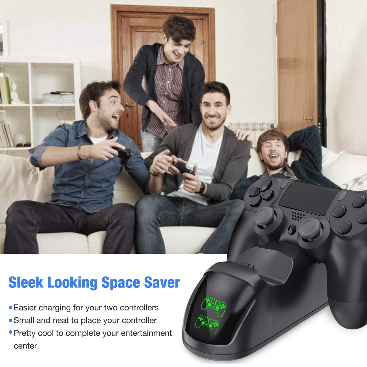 BEBONCOOL ps4 Controller Charger for Sony PS4 Wireless Controller ...