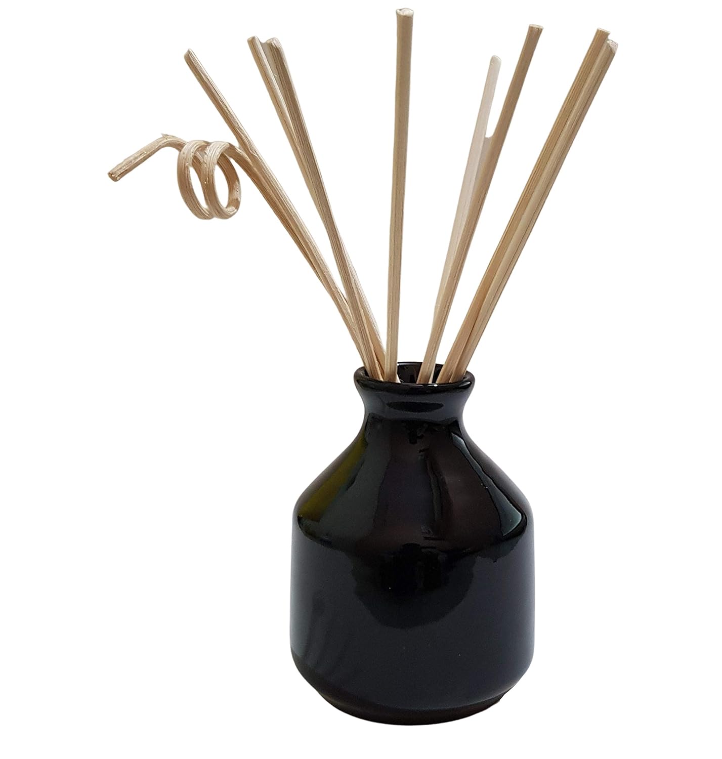 The Retailer House reed diffuser pot 3.5 inch tall Black color , and 8 ...