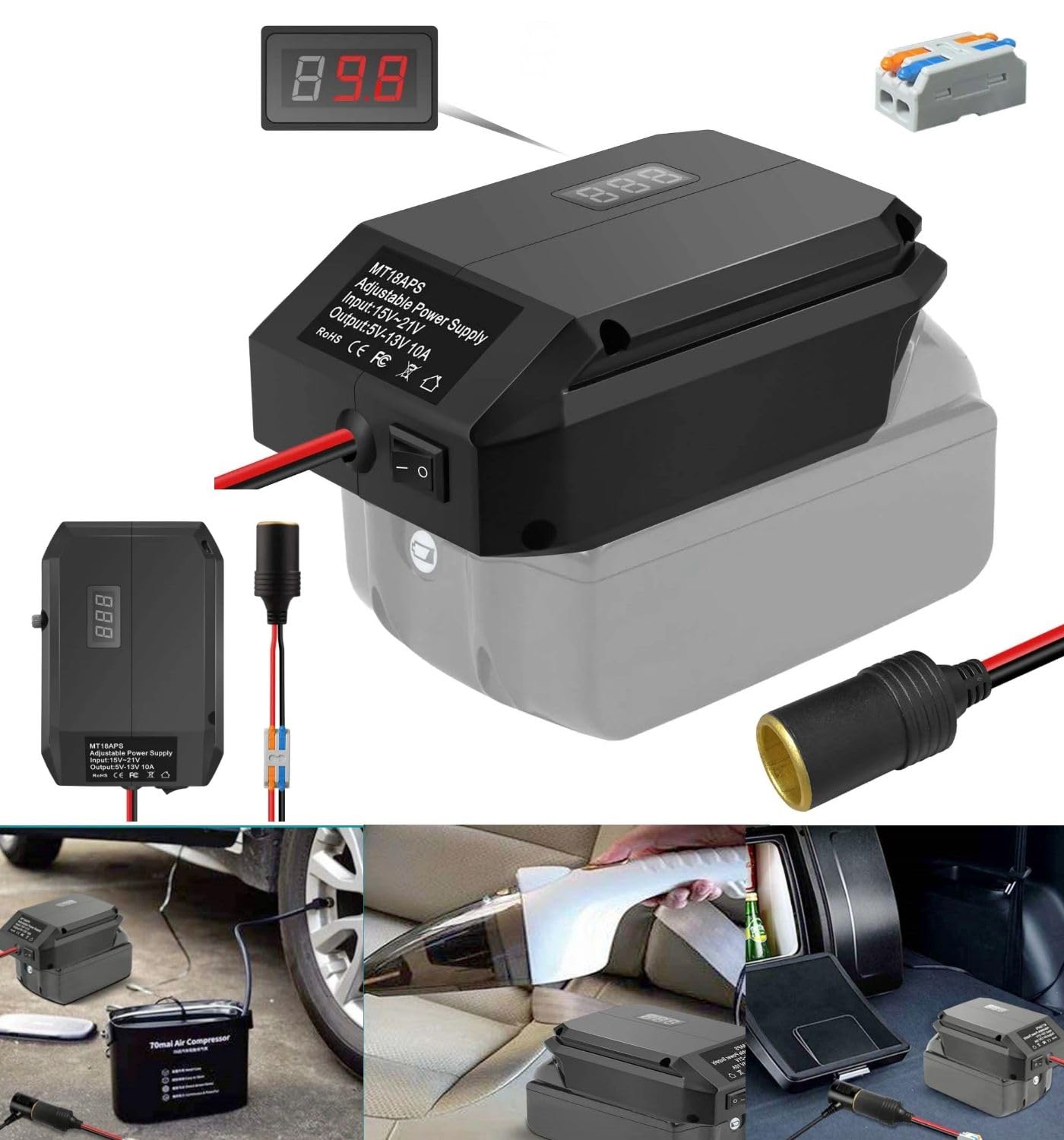 18V to12V Step Down Converter for Makita 18V Battery for Power Wheels ...