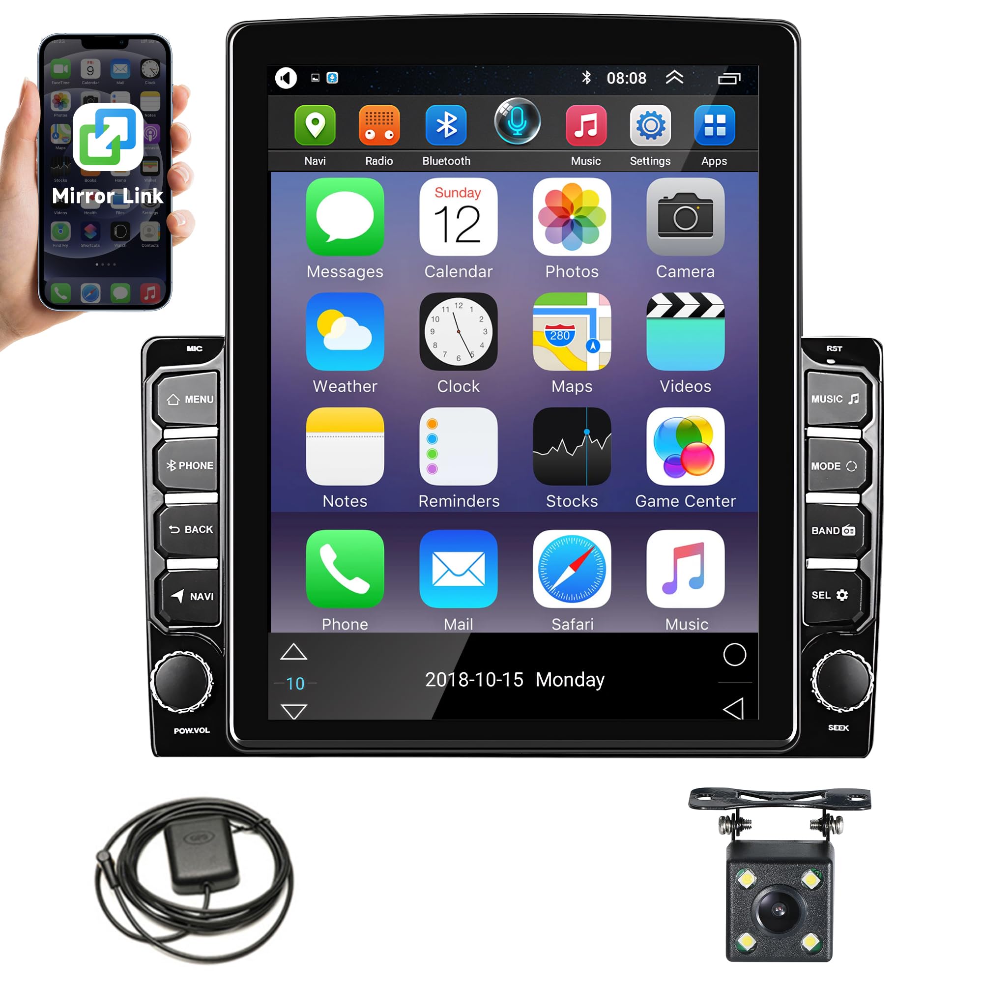 Mua Rimoody Car Stereo Double Din Vertical Car Radio with Bluetooth GPS ...