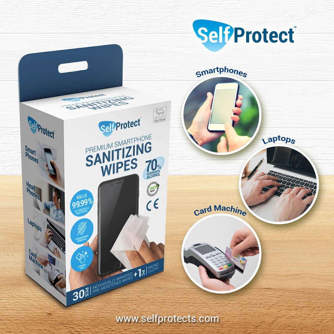 Mobile Phone & Laptop Sanitising Wipes (70% Alcohol – IPA) – Kills 99.9 ...