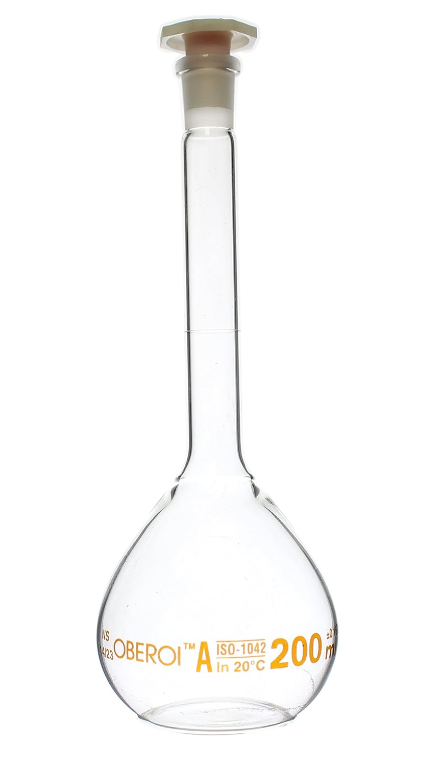 Volumetric Flask 2000 mL Class A Polyethylene Stopper One Mark Lot ...