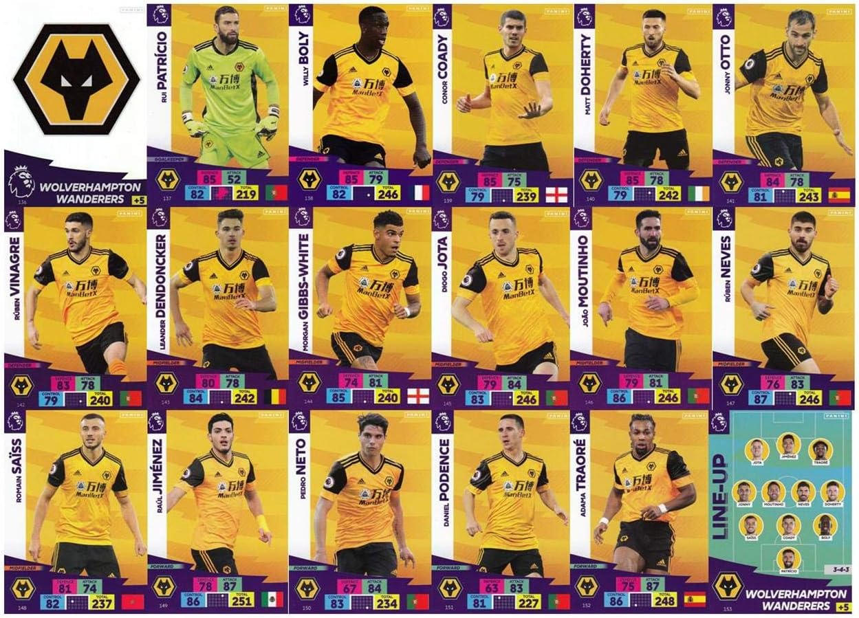 Adrenalyn XL PREMIER LEAGUE 2020/21 FULL 18 CARD BASE SET INC BADGE AND ...