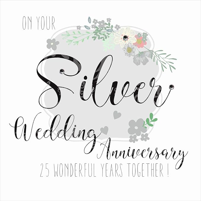 On Your Silver Wedding Anniversary Handfinished Silver Anniversary on-your-silver-wedding-anniversary-handfinished-silver-anniversary