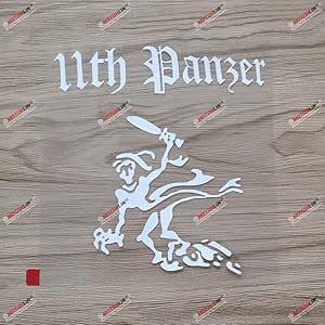 Amazon.com: 6'' White 11th Panzer Division Decal Sticker Ghost WW2 ...