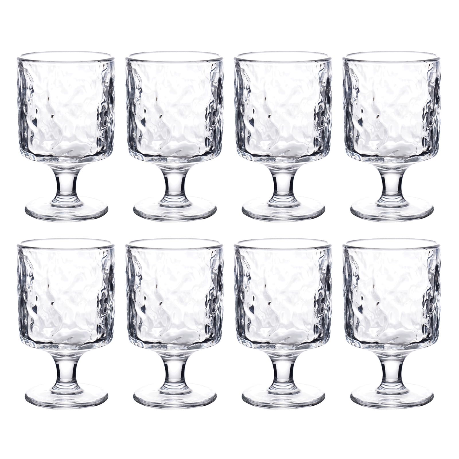 Aurfedes Hobnail Drinking Glasses Set Of 8, Vintage Water Goblets ...